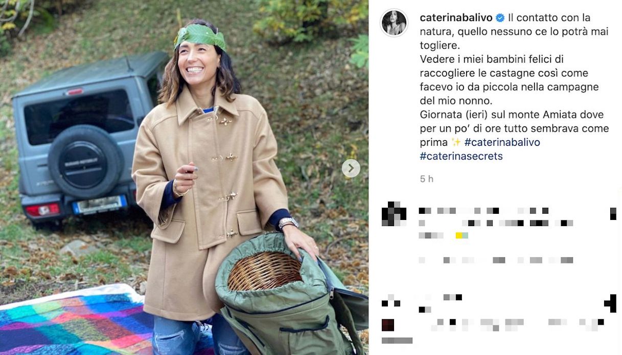 Caterina Balivo sfoggia un look inedito in gita con i figli: il dolce ...