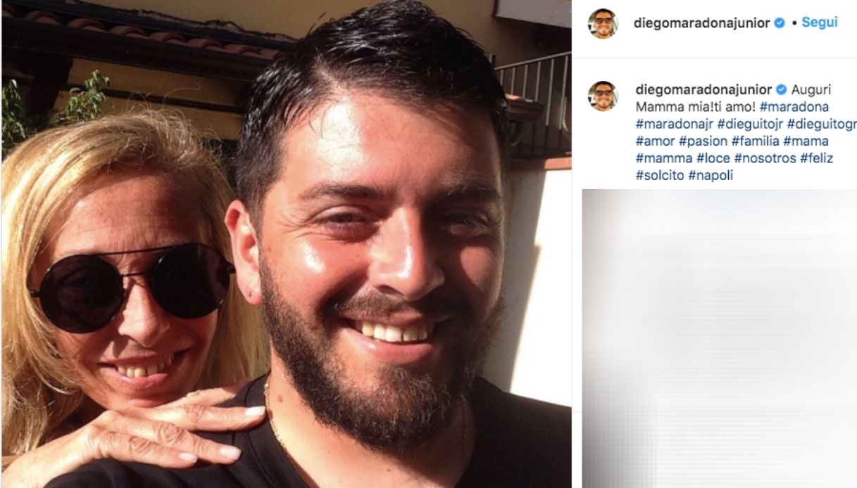 Maradona, l’amore per Cristiana Sinagra e il figlio Diego Jr
