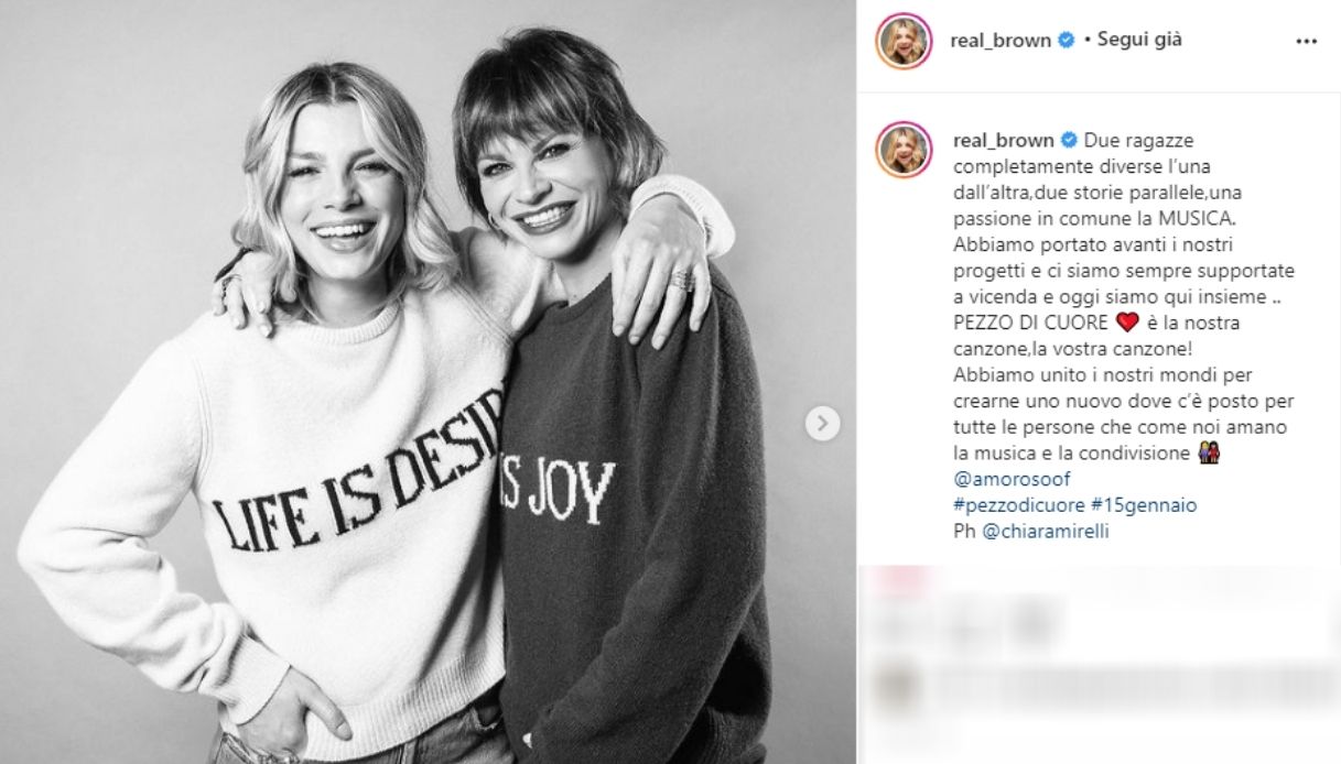 Emma e la Amoroso festeggiano su Instagram la loro prima canzone insieme
