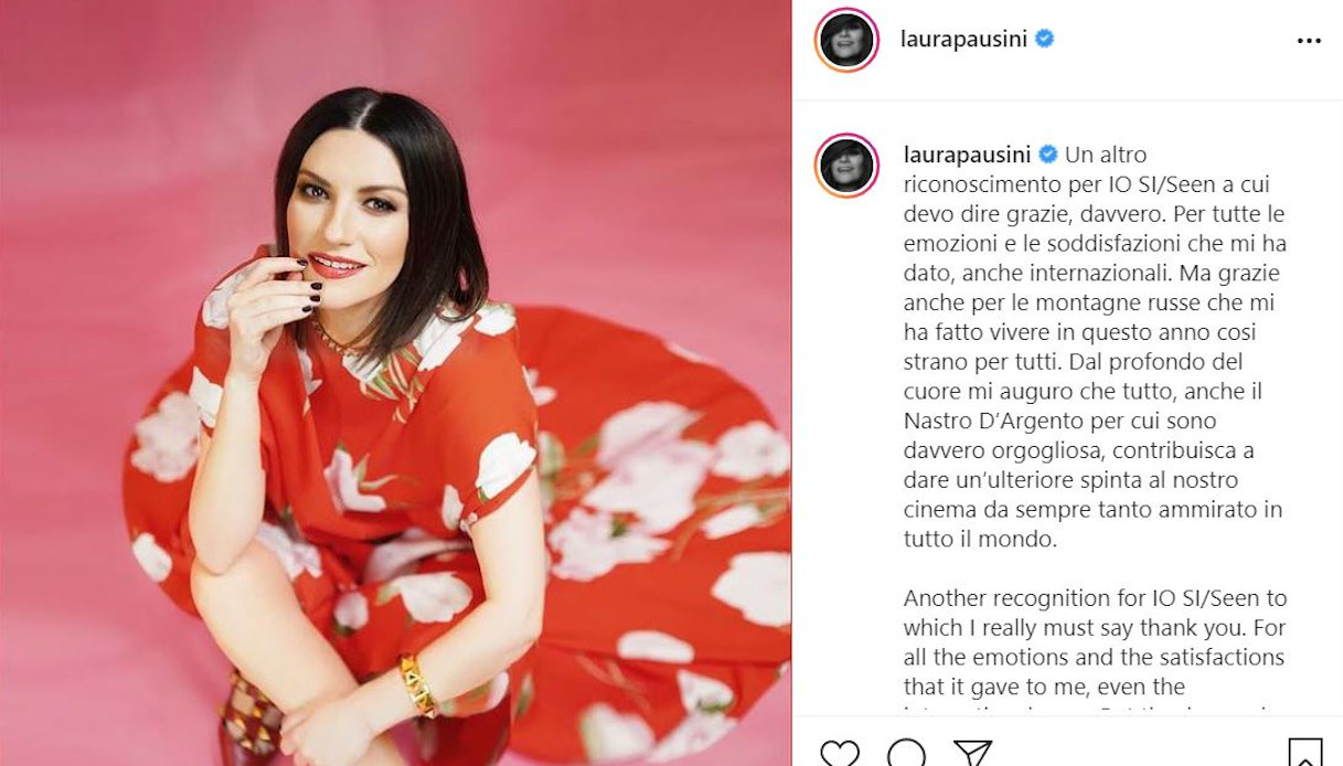 Laura Pausini conquista il Nastro d’Argento: Io Sì trionfa ancora