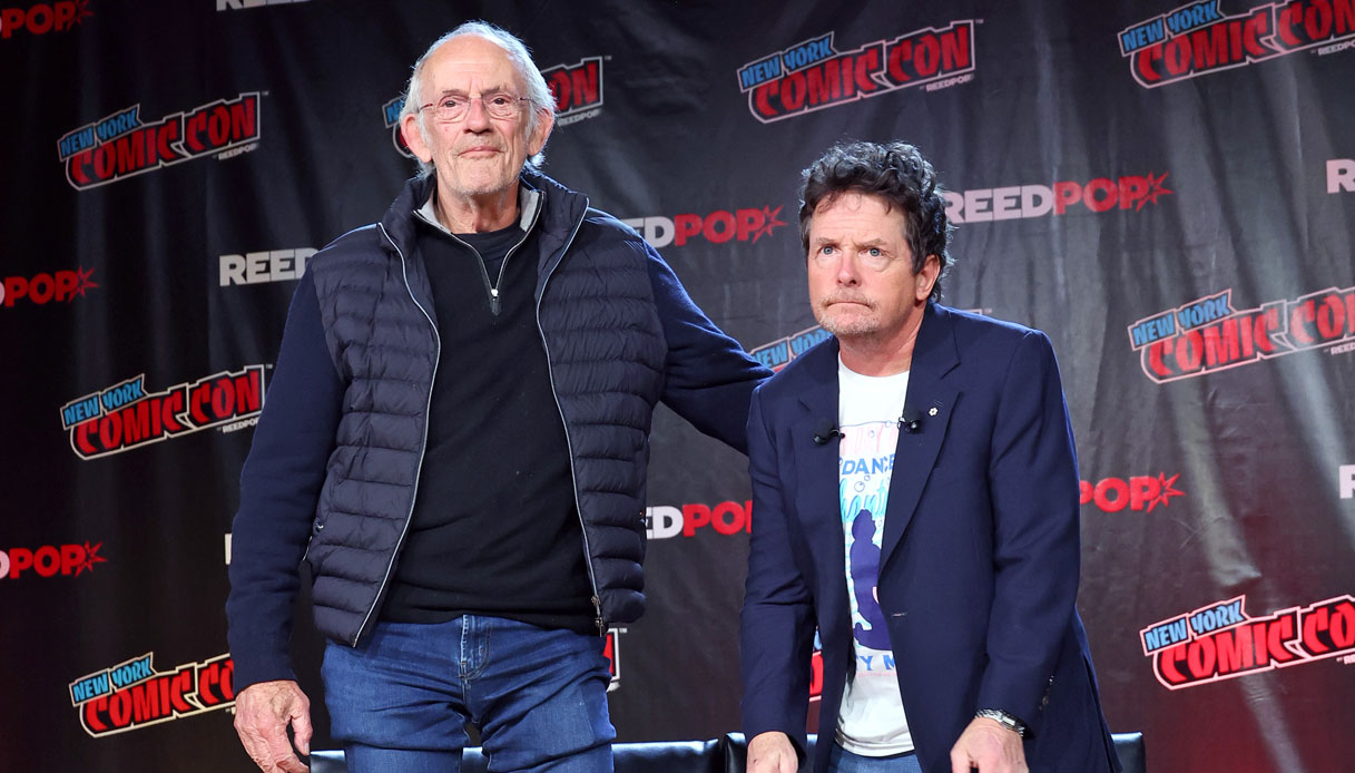 "Ritorno al futuro", Michael J. Fox e Christopher Lloyd: l'abbraccio ...
