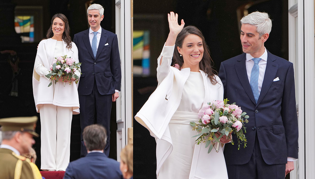 Alexandra di Lussemburgo si sposa in pantaloni: le foto delle nozze