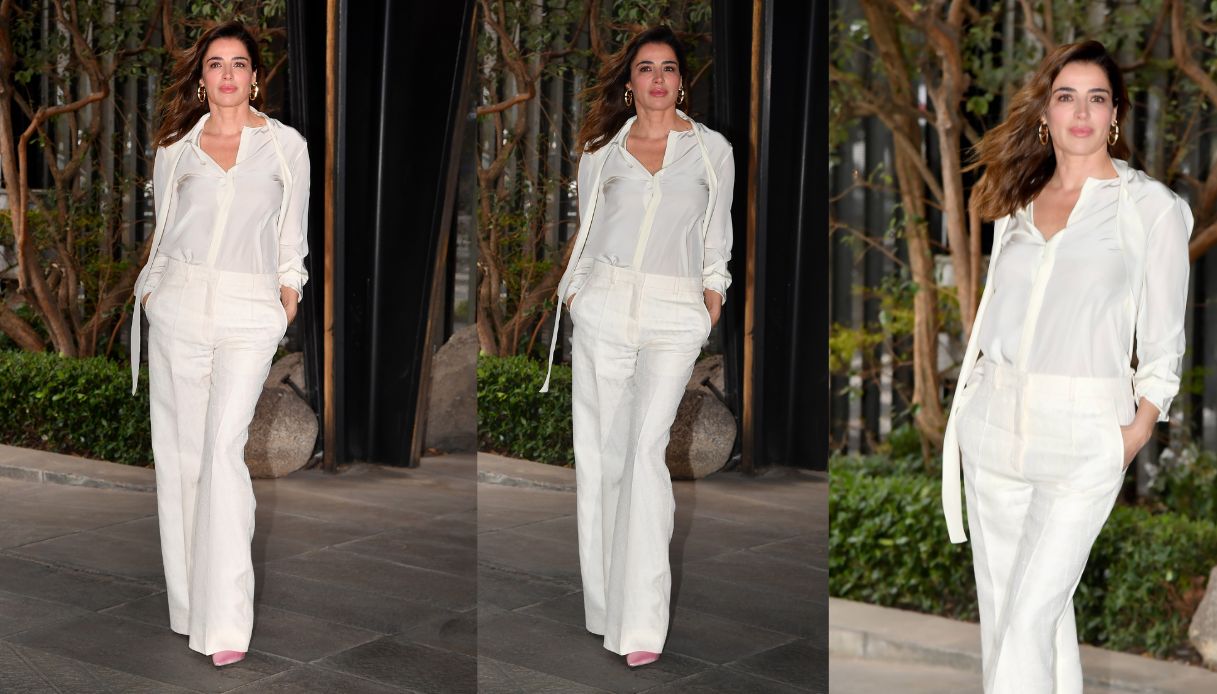 Luisa Ranieri, il look total white da favola