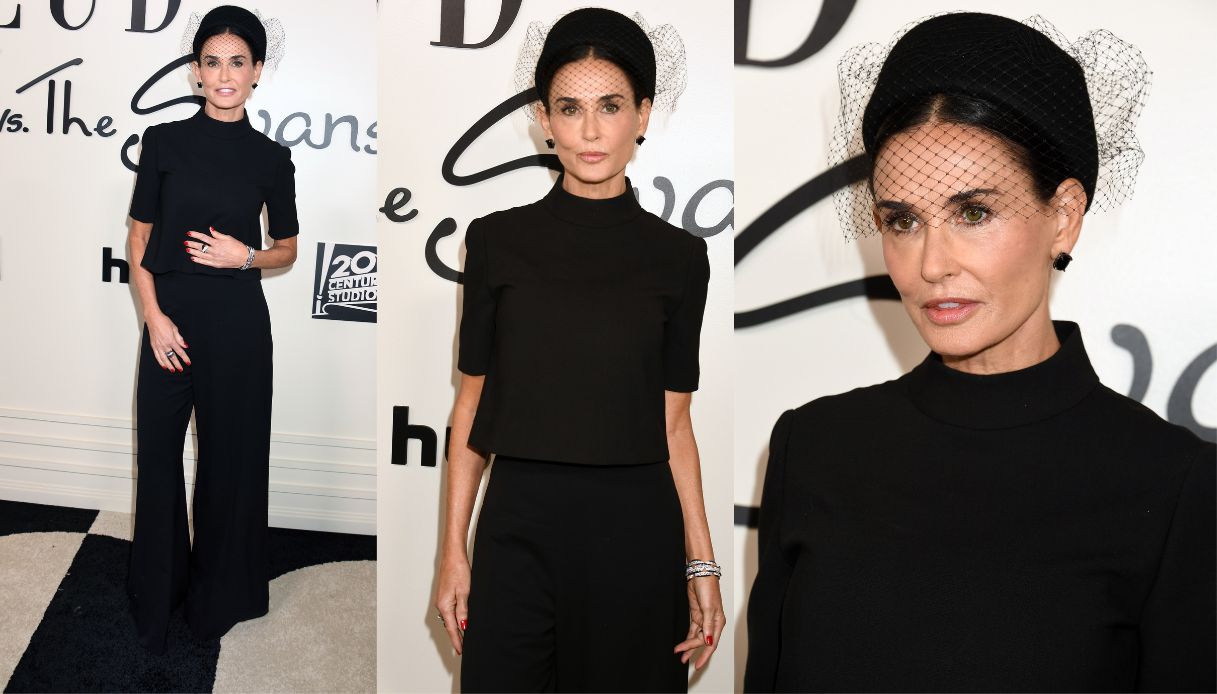 Demi Moore, look austero elegante e sensuale alla premiere di FEUD