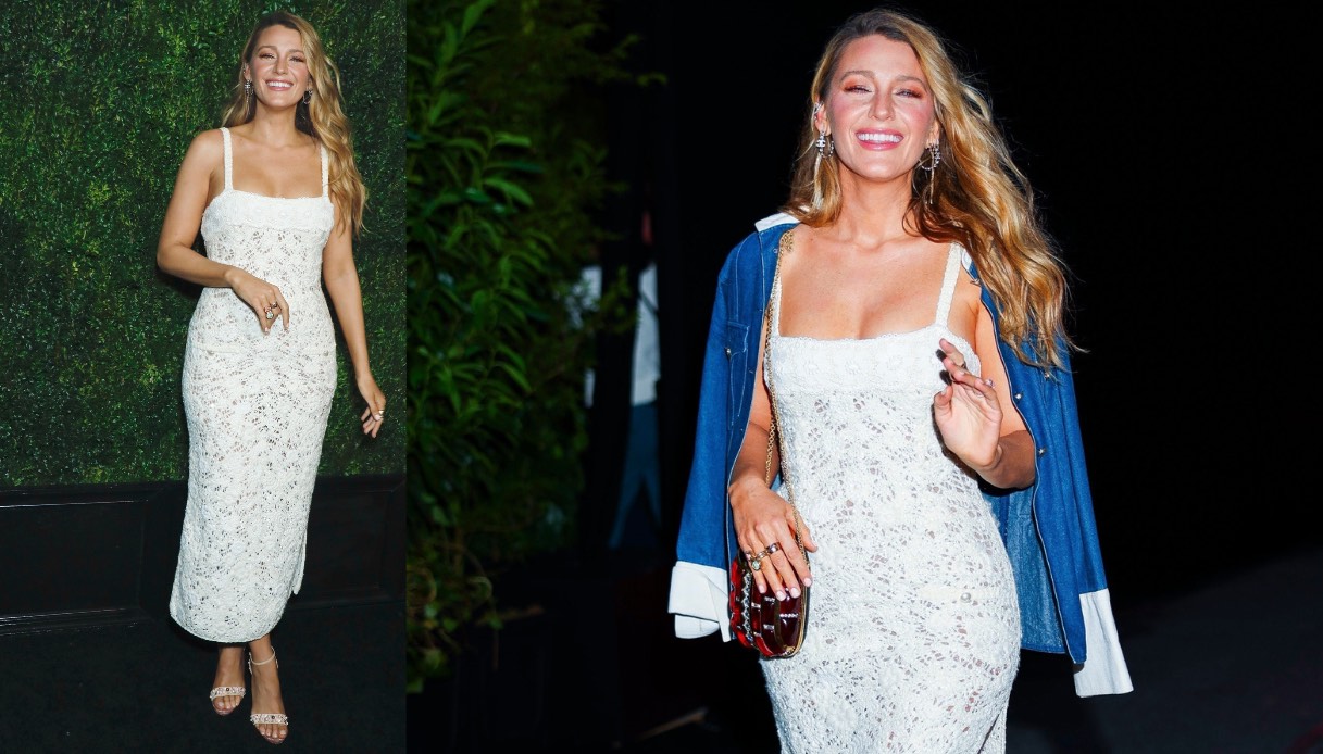 Blake Lively, look impeccabile e un motivo da 400 milioni per sorridere